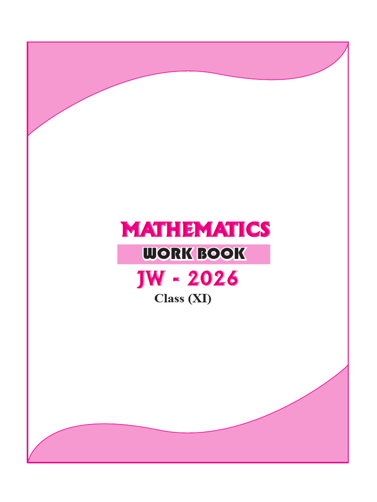 Mathematics Workbook Xi Pdf Function Mathematics Equations