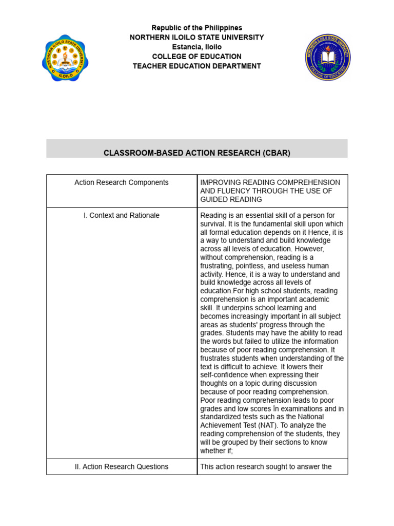 CBAR | PDF | Reading Comprehension | Learning