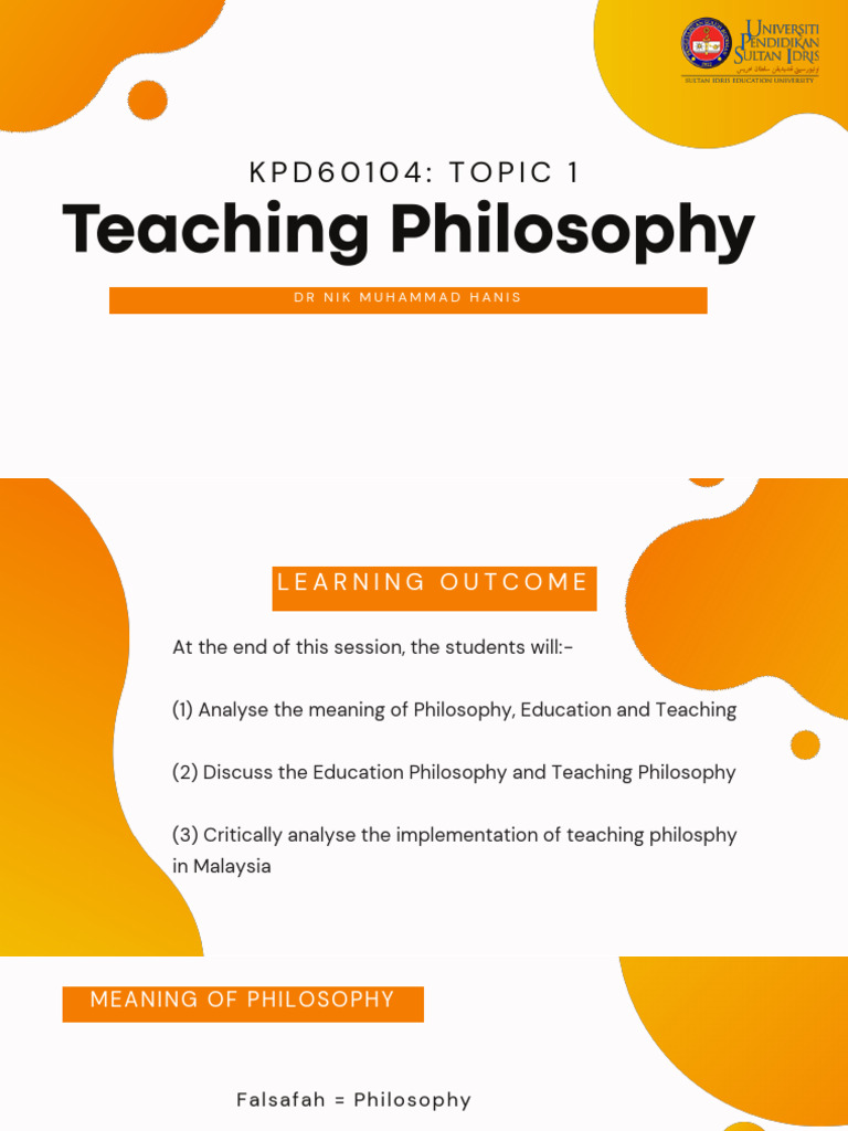 Topic 1 Teaching Philosophy | PDF | Philosophy Of Education | Liberal ...