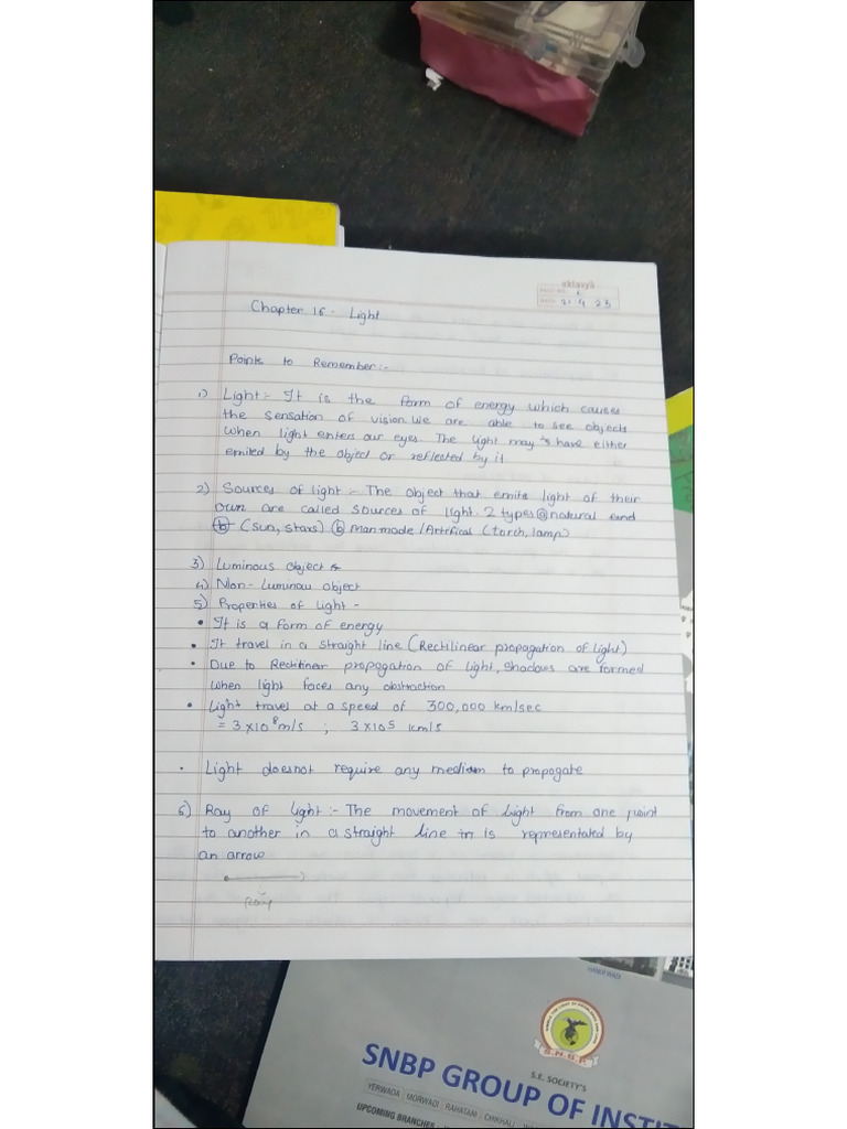 Science Chapter16 Light | PDF