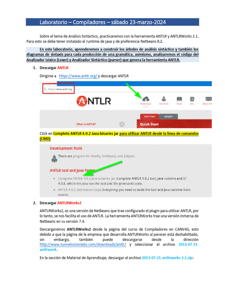 Laboratorio ANTLR | PDF | Analizando | SQL