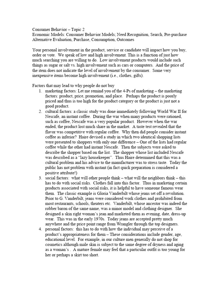 Consumerbtopic 2 | PDF | Behavior | Consumer Behaviour