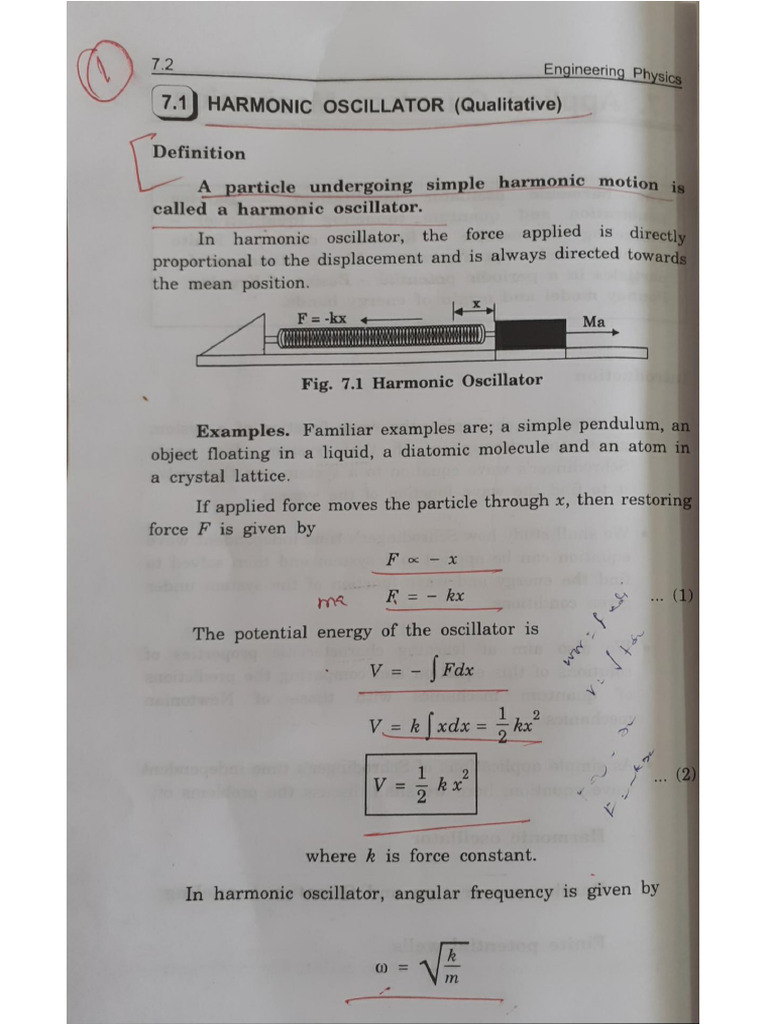Harmonic Oscillator (Qualitative) | PDF