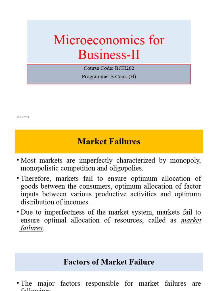 Market Failures | Download Free PDF | Monopoly | Goods