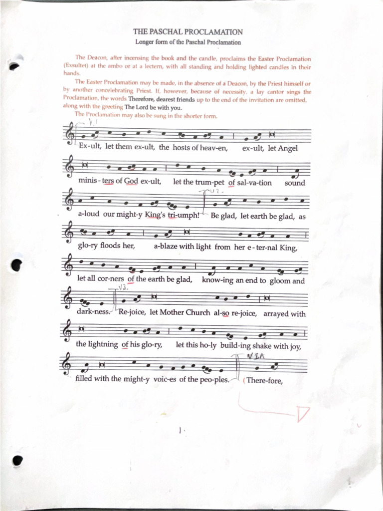 Exult (The Paschal Proclamation) | PDF