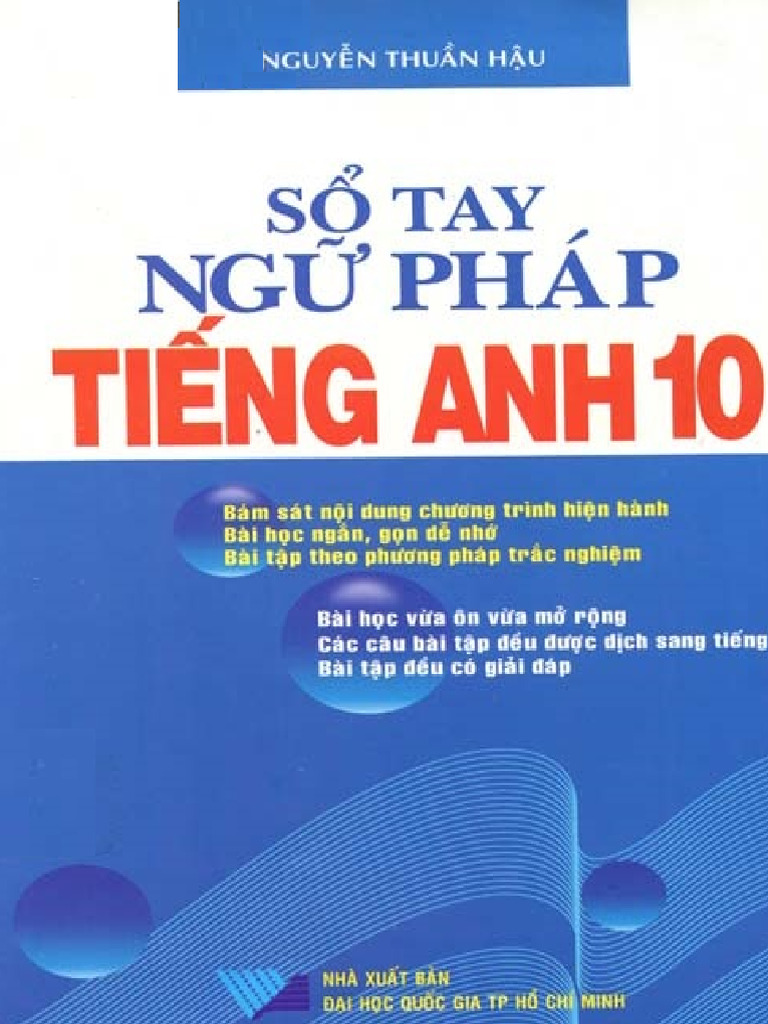 E 10- Sổ Tay Ngữ Pháp Tiếng Anh 10 | PDF