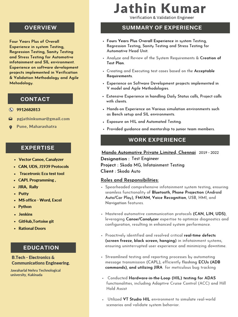 Minimalist CV Resume | PDF | Simulation | Automation