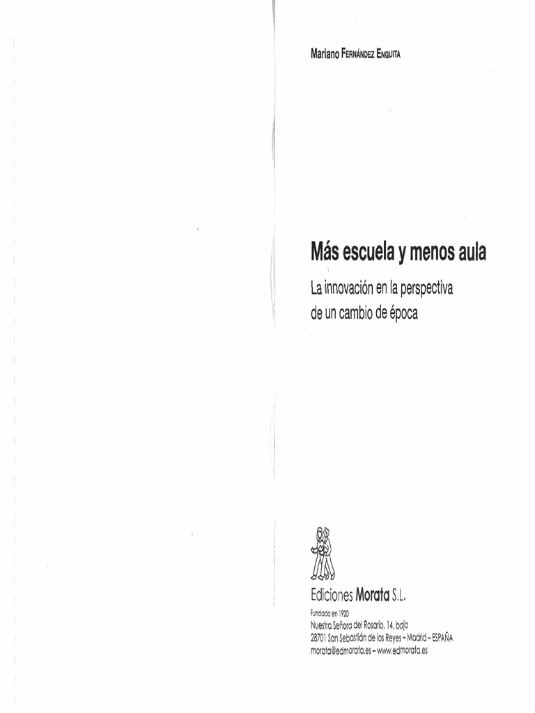Fernandez Enguita Más Escuela Y Menos Aula Descargar Gratis Pdf
