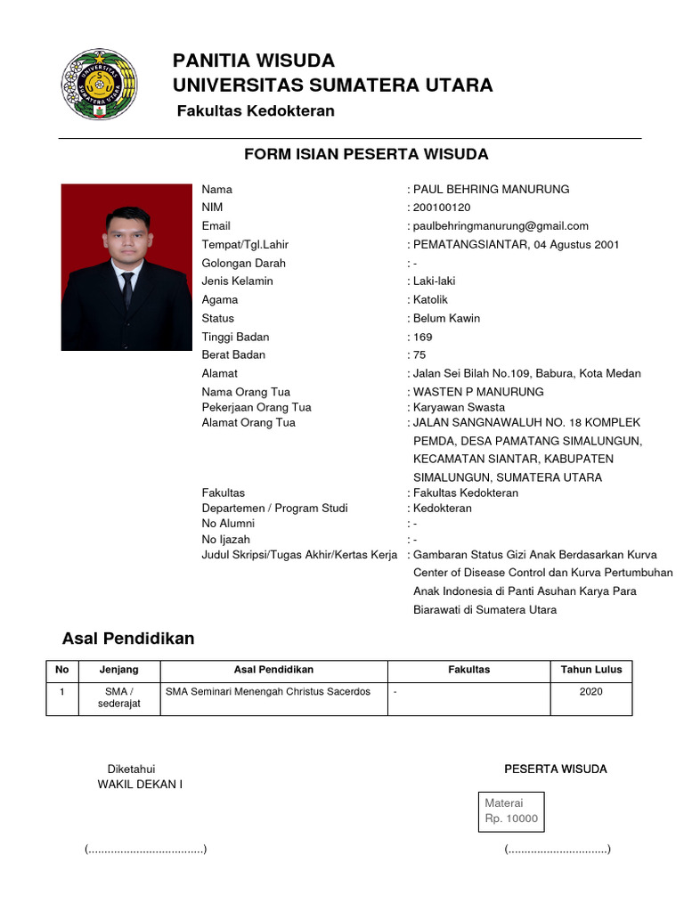 Form Persetujuan | PDF