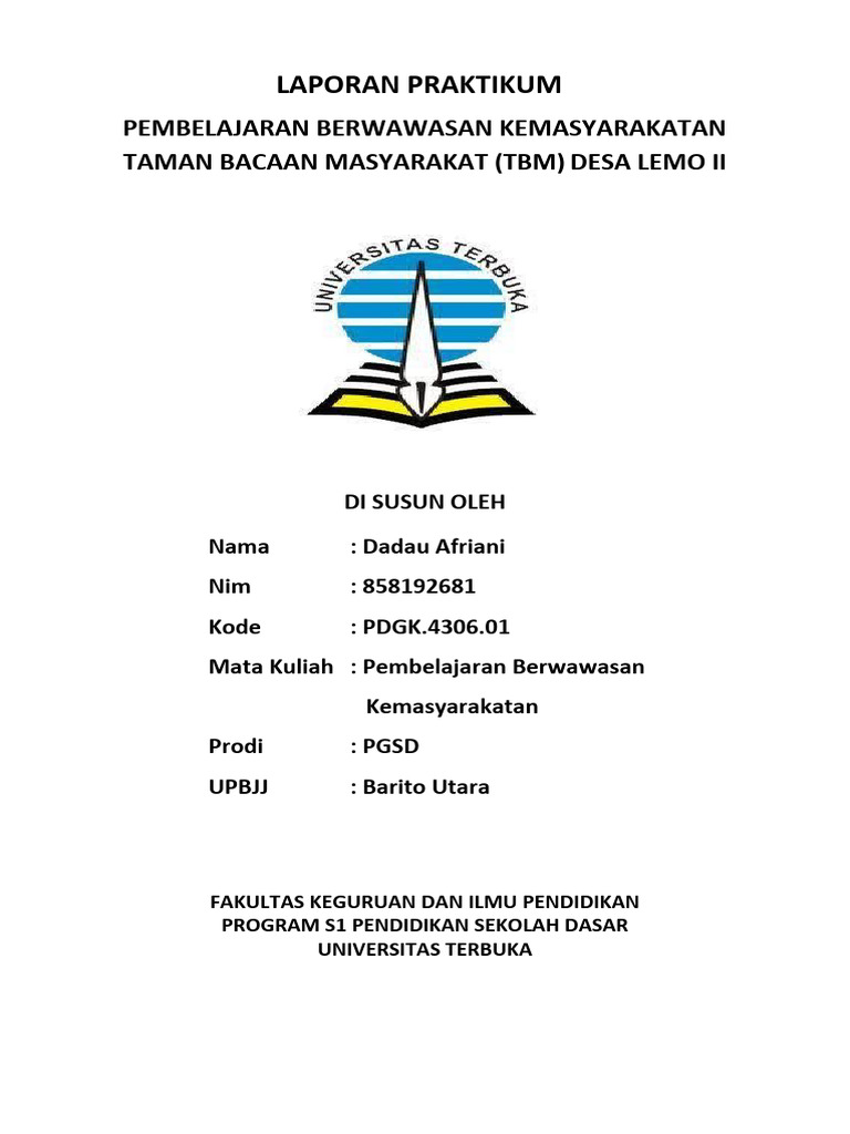 Laporan Praktik PBK Dadau Afriani | PDF