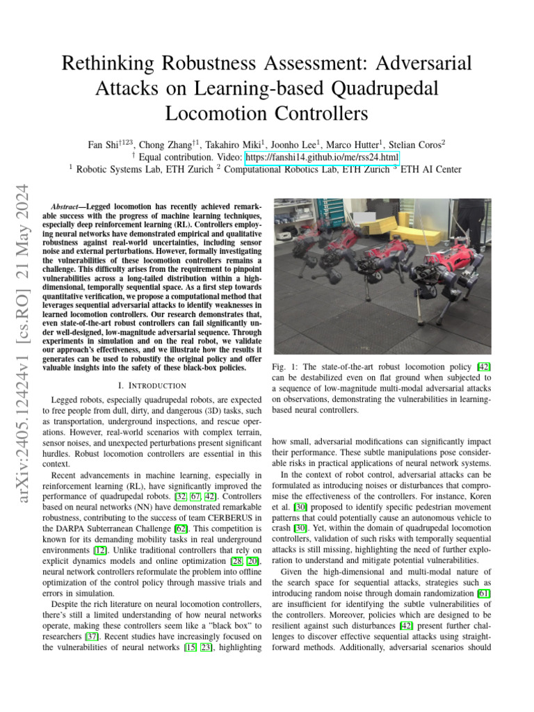 Rethinking Robustness Assessment: Adversarial Attacks On Learning-Based Quadrupedal Locomotion ...