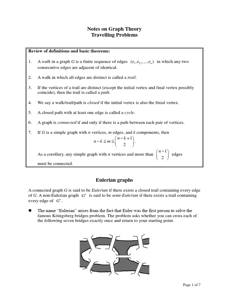 Notes On Graph Theory | PDF | Graph Theory | Mathematics Notes On Graph Theory | PDF | Graph Theory | Mathematics