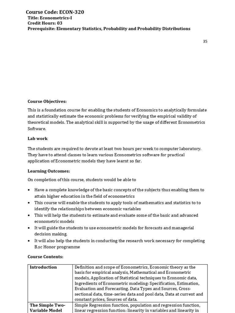 Econ 320 | PDF | Linear Regression | Regression Analysis
