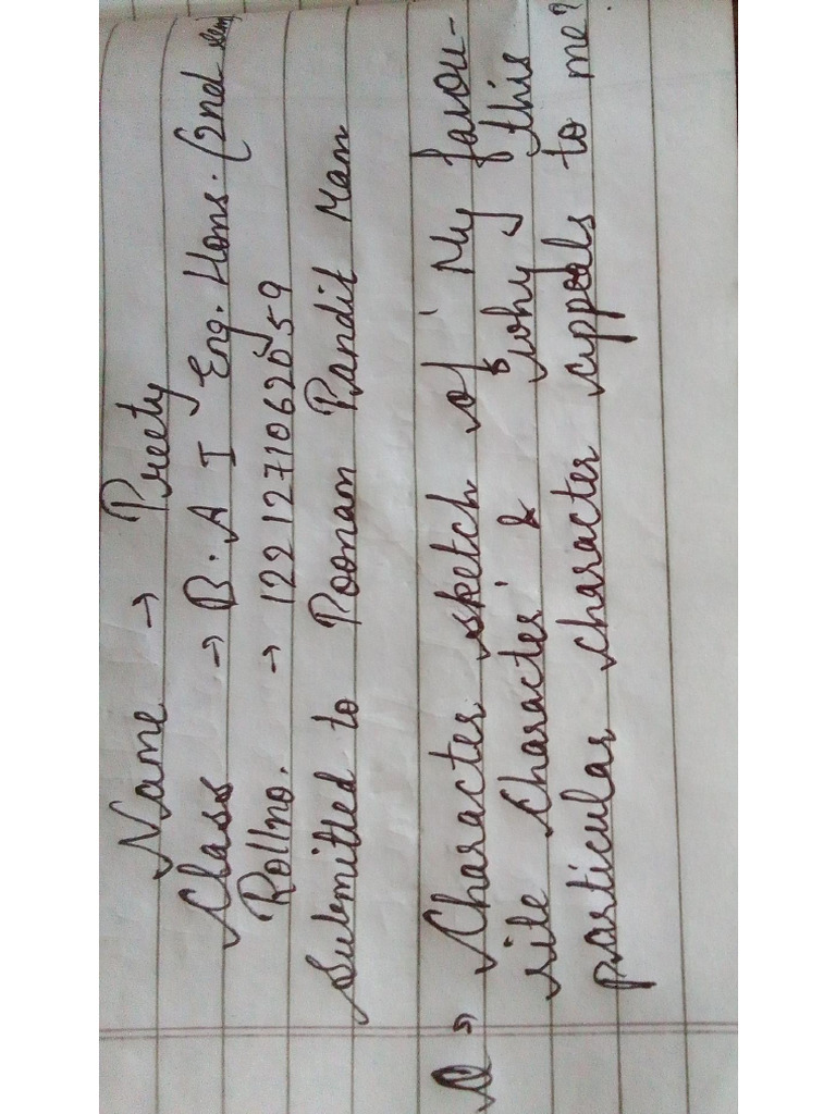 My Favourite Character | PDF