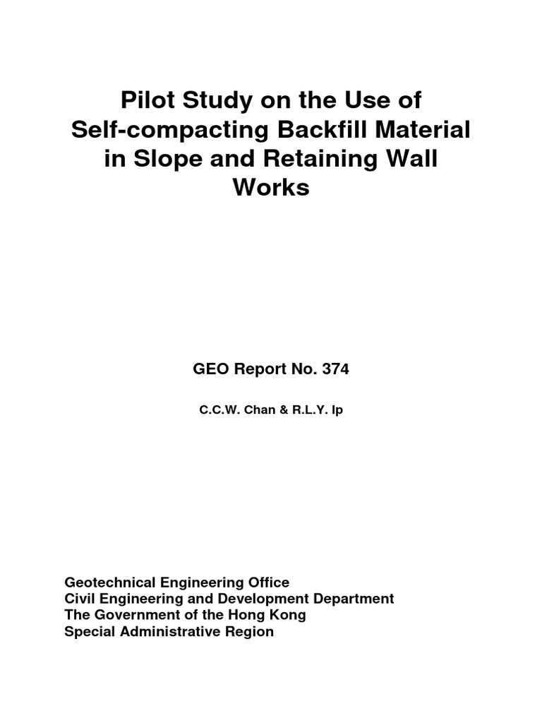 Geo Report 374 | PDF | Concrete | Geotechnical Engineering