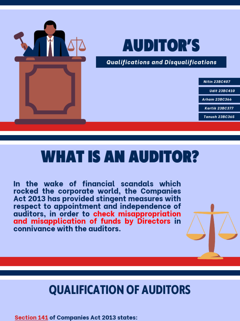 Auditor's Qualification and Disqualifications | PDF | Audit | Accountant
