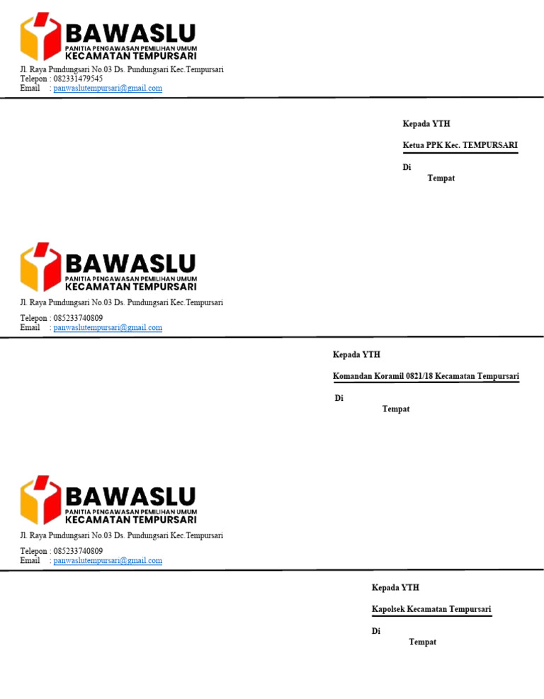 Print Format Amplop | PDF