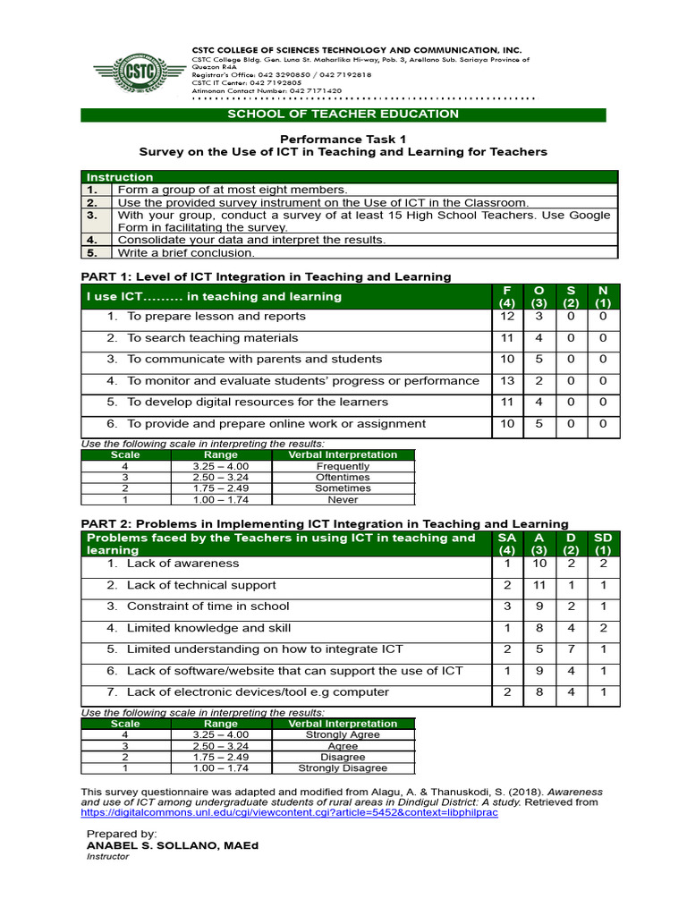 Group 3 - Performance Task 1 | PDF | Educational Technology | Information And Communications ...