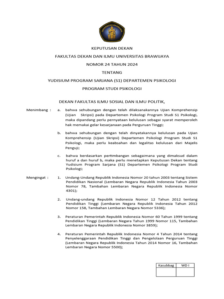 Keputusan Dekan | PDF