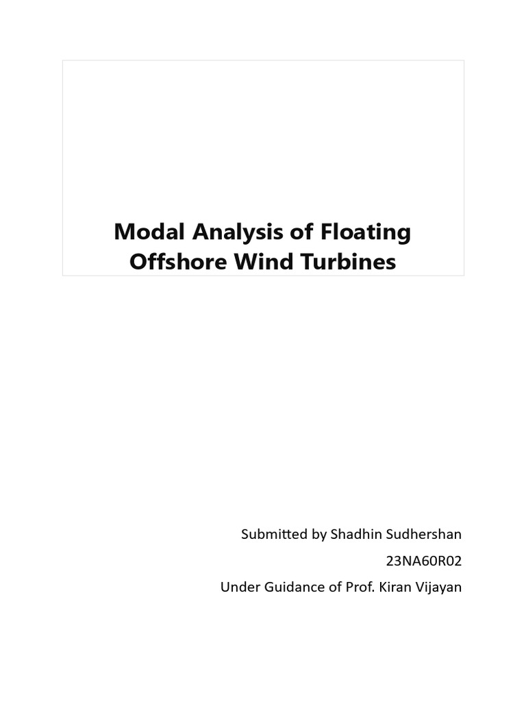 Modal Analysis Pdf Offshore Wind Power Reliability Engineering