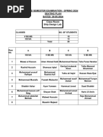 Annual Examination 2024-25 Seating Plan | PDF