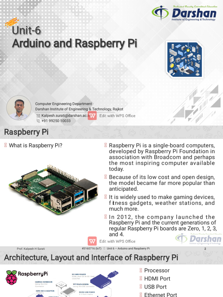 IoT GTU Study Material Presentations Unit-6 21052022055855PM | PDF | Raspberry Pi | Computer ...
