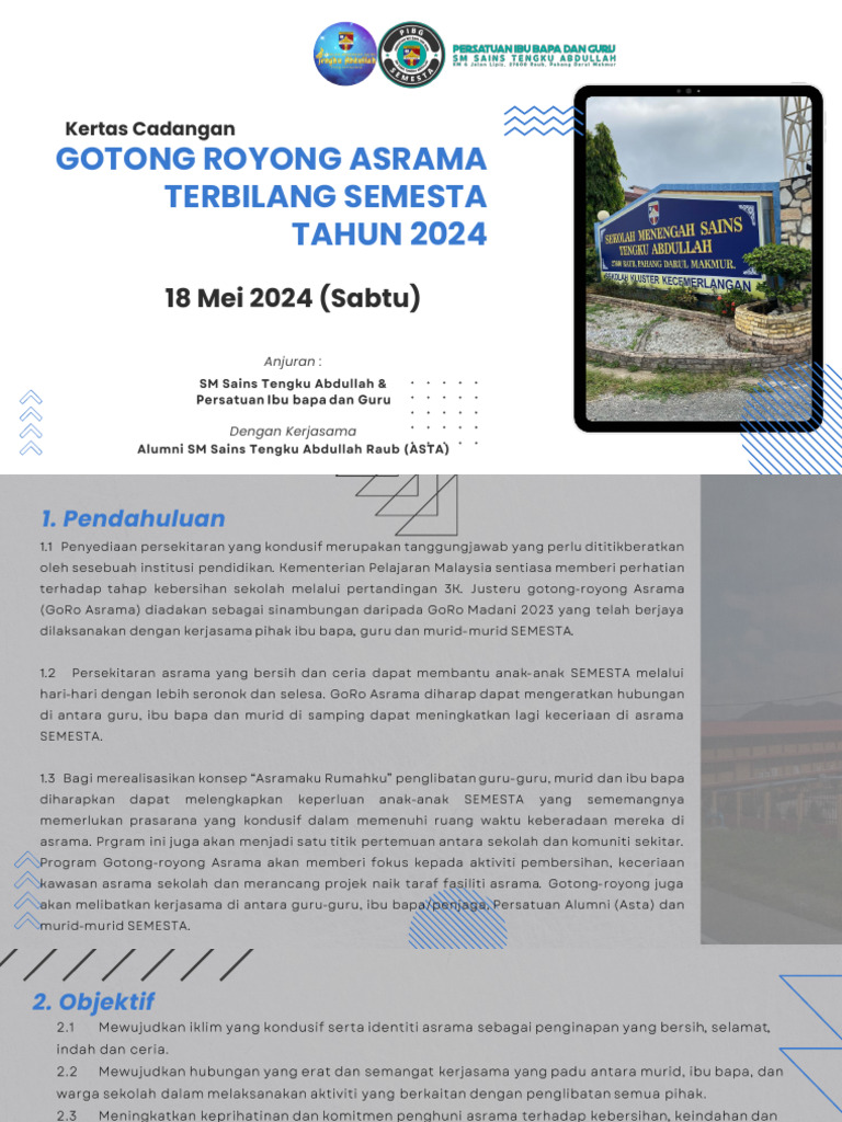 GoRo Asrama Terbilang SEMESTA 2024 - 29 April 2024 | PDF