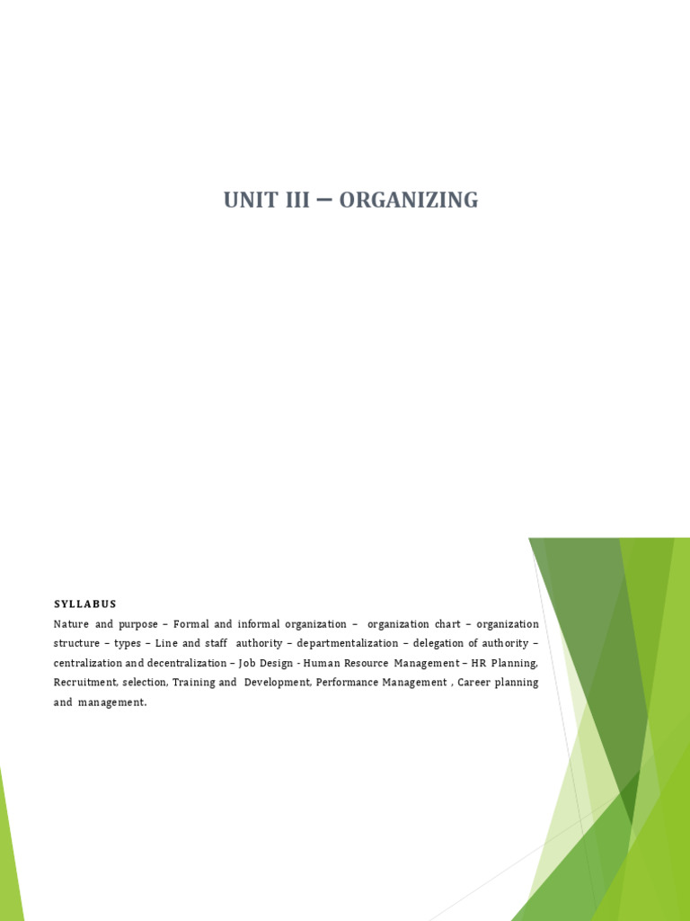 Unit-3 Organizing | PDF | Recruitment | Employment