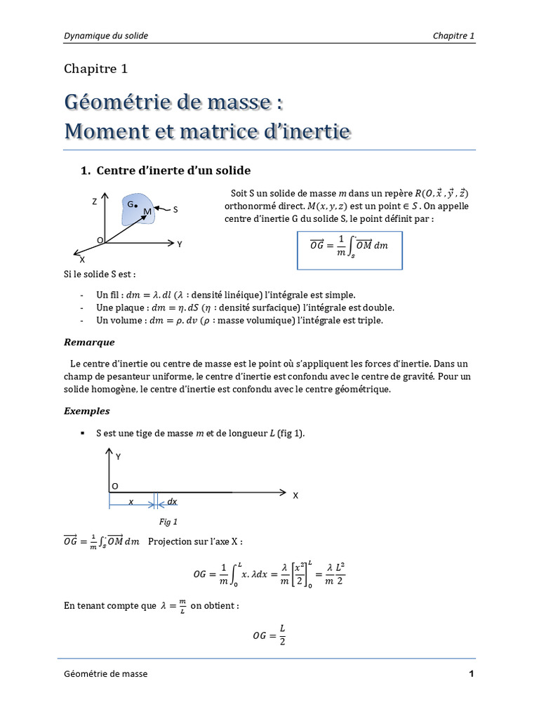 Dynamique des solides : Moments et Inertie | PDF | Lois du mouvement de Newton | Énergie kinétique