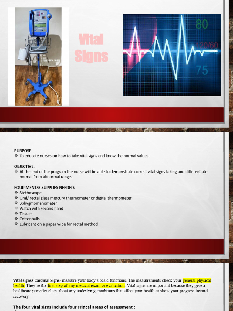 Vital Signs | PDF | Health Care | Physiology