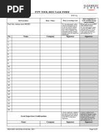 Toolbox Talk Form | PDF