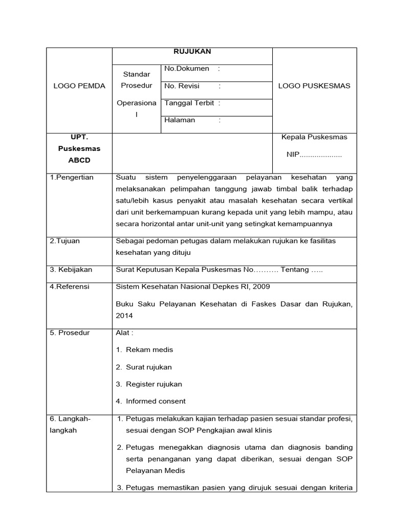 3312 Sop Rujukan | PDF