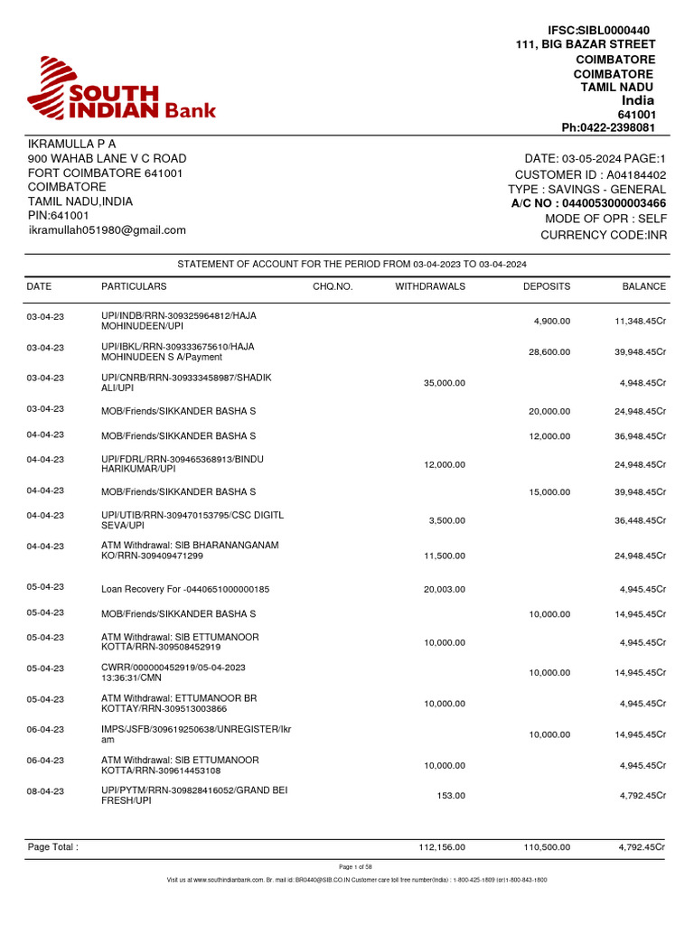 Applicant Bank Statement | Download Free PDF | Money | Services (Economics)