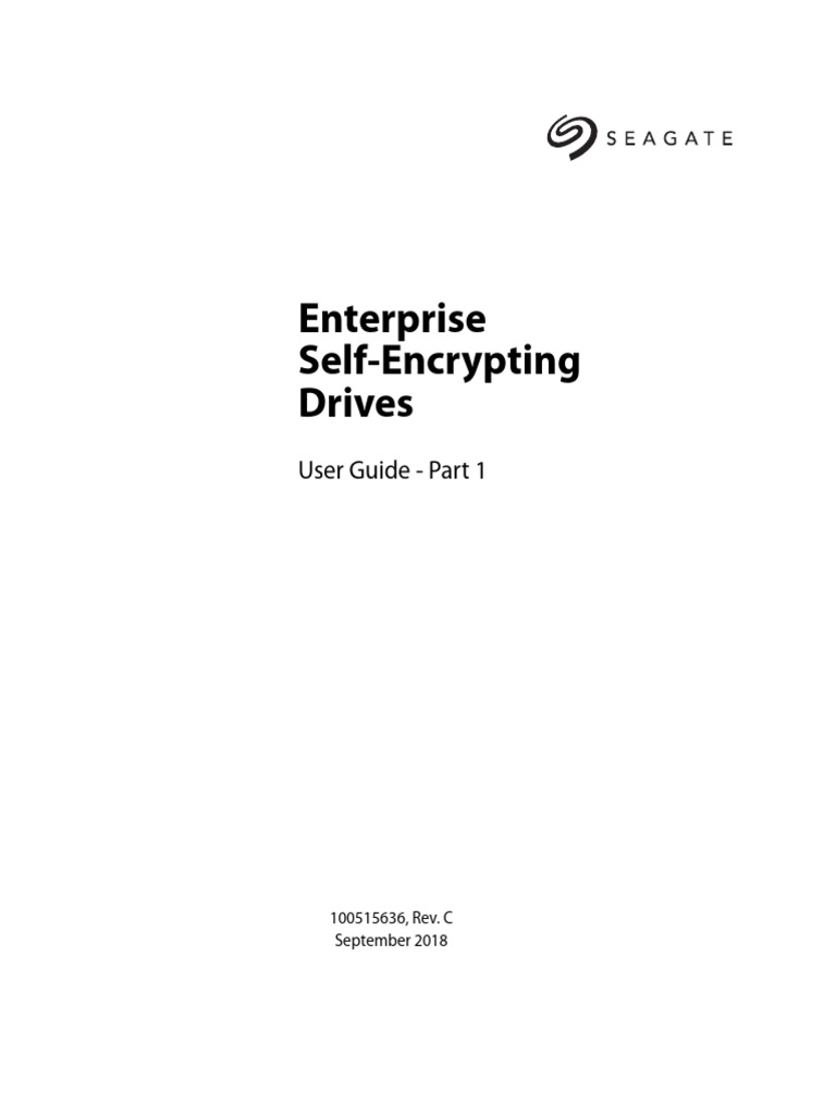 Enterprise Self-Encrypting Drives: User Guide - Part 1 | PDF | Cryptography | Key (Cryptography)