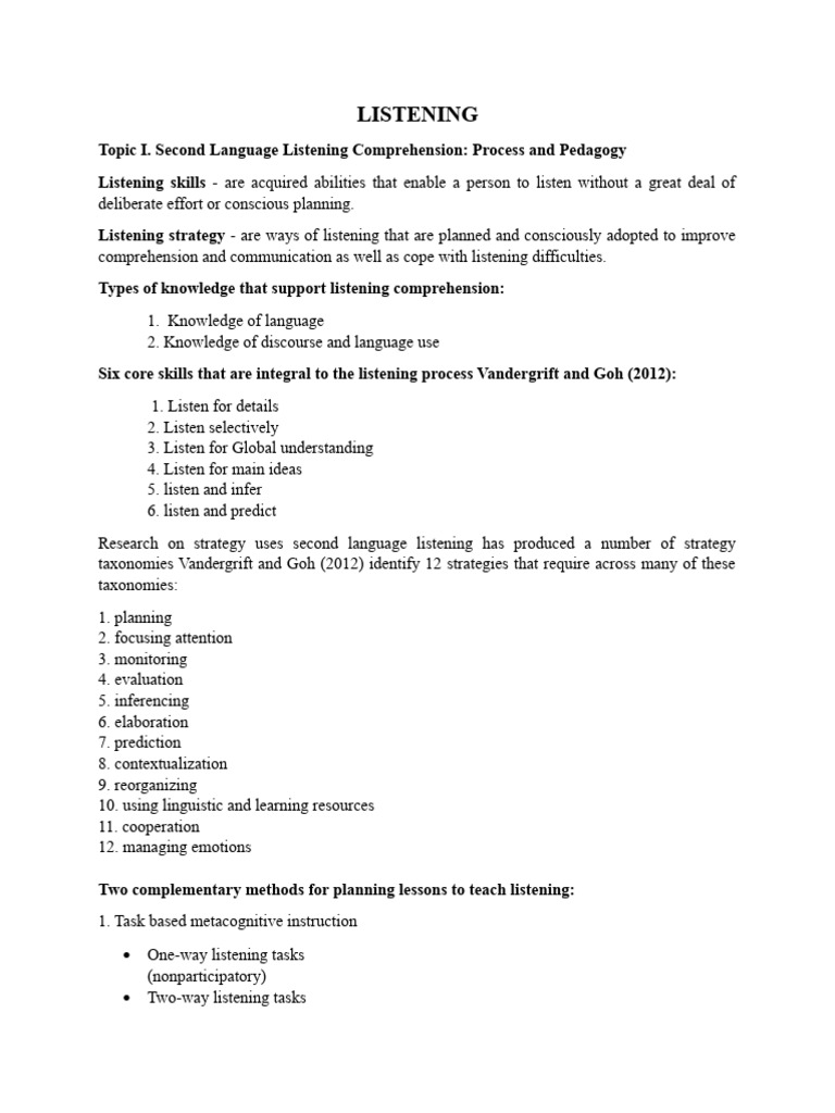 Language Skills | PDF | Second Language | Reading Comprehension