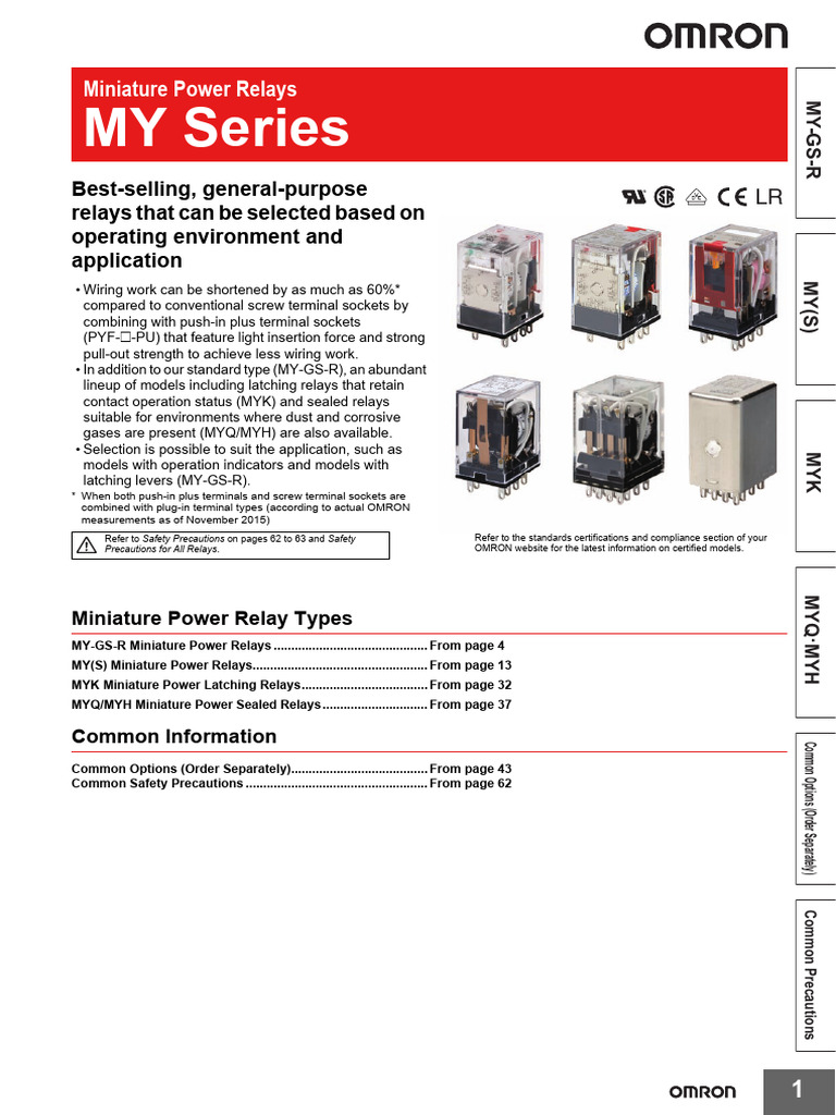 Miniature Power Relays Guide | PDF | Relay | Alternating Current