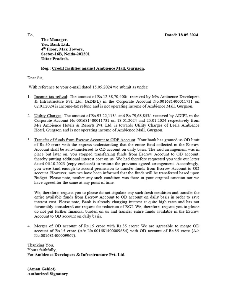 Letter | PDF | Government Finances | Personal Finance