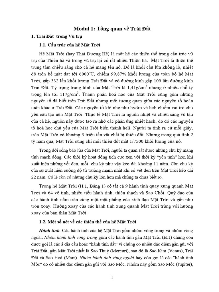 Trai Dat Trong Vu Tru1 | PDF