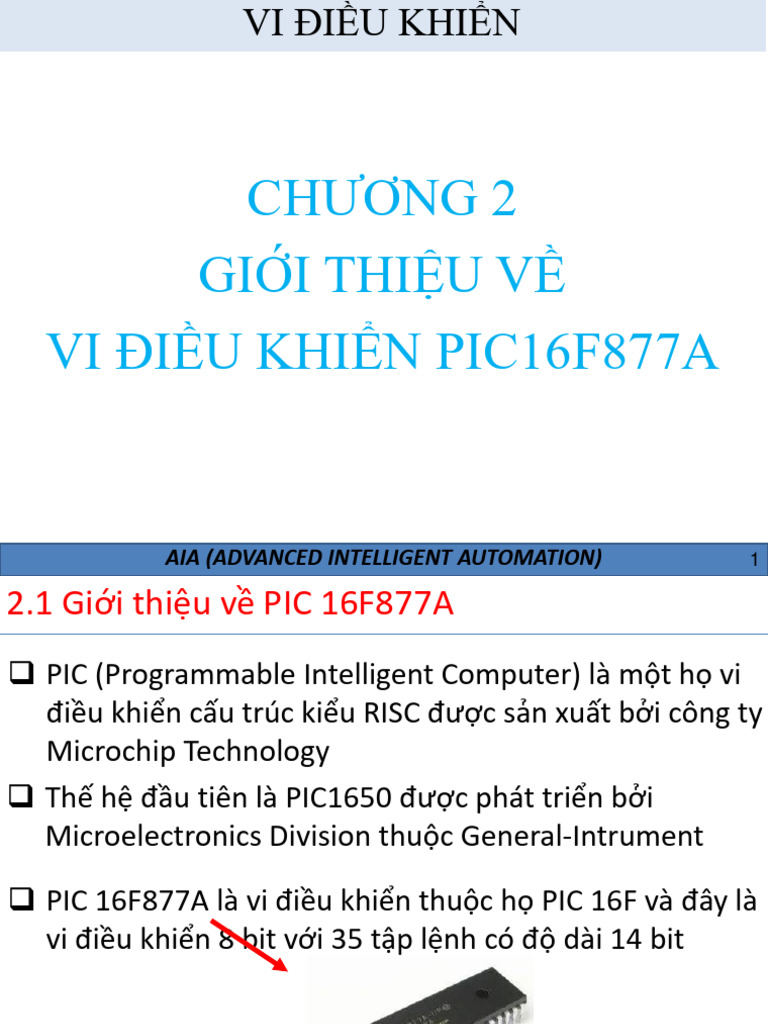 Lecture 02 - Introduction-PIC 16F877A | PDF
