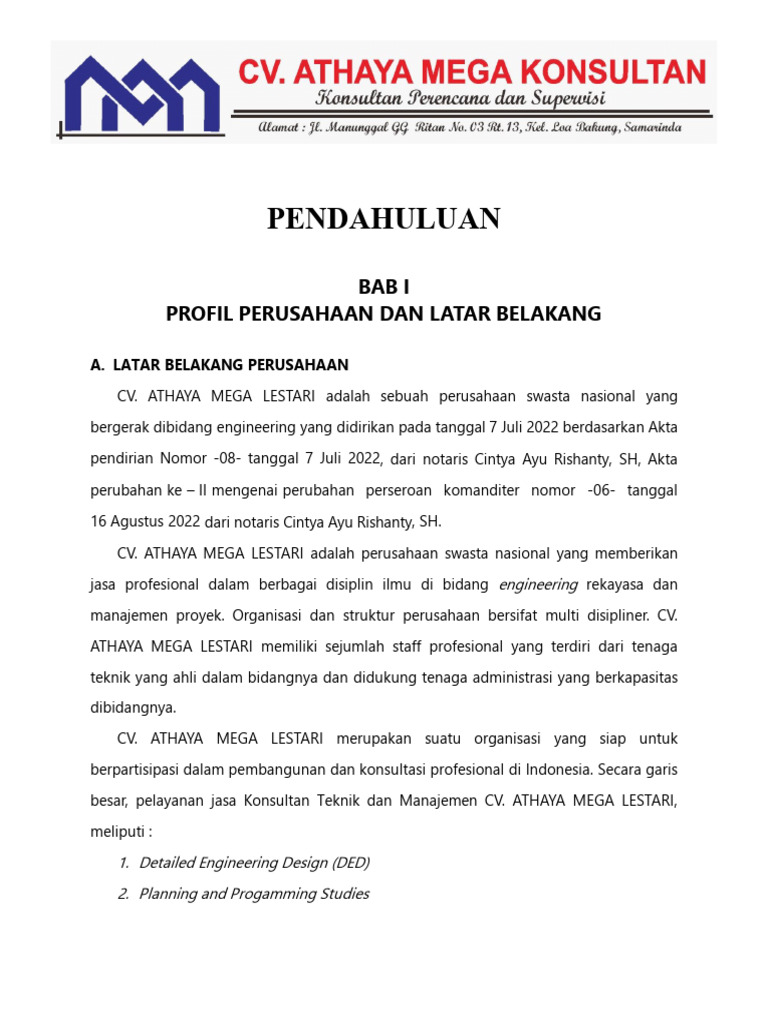 Data Dan Pengalaman Perusahaan | PDF