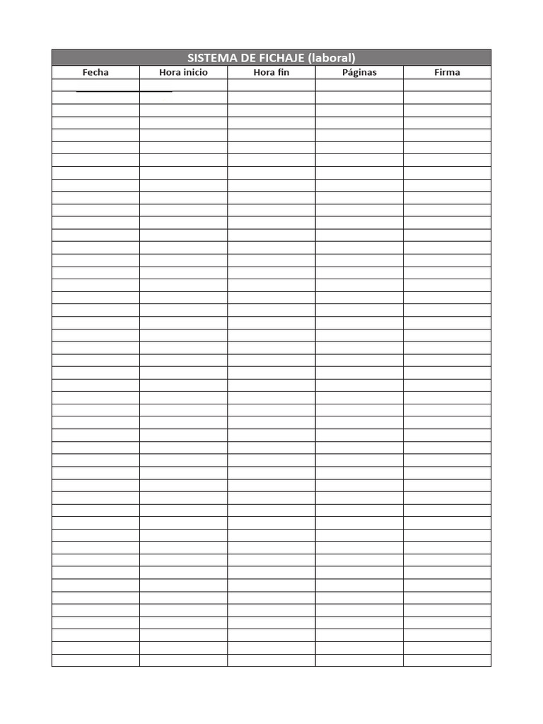 Sistema de Fichaje | PDF