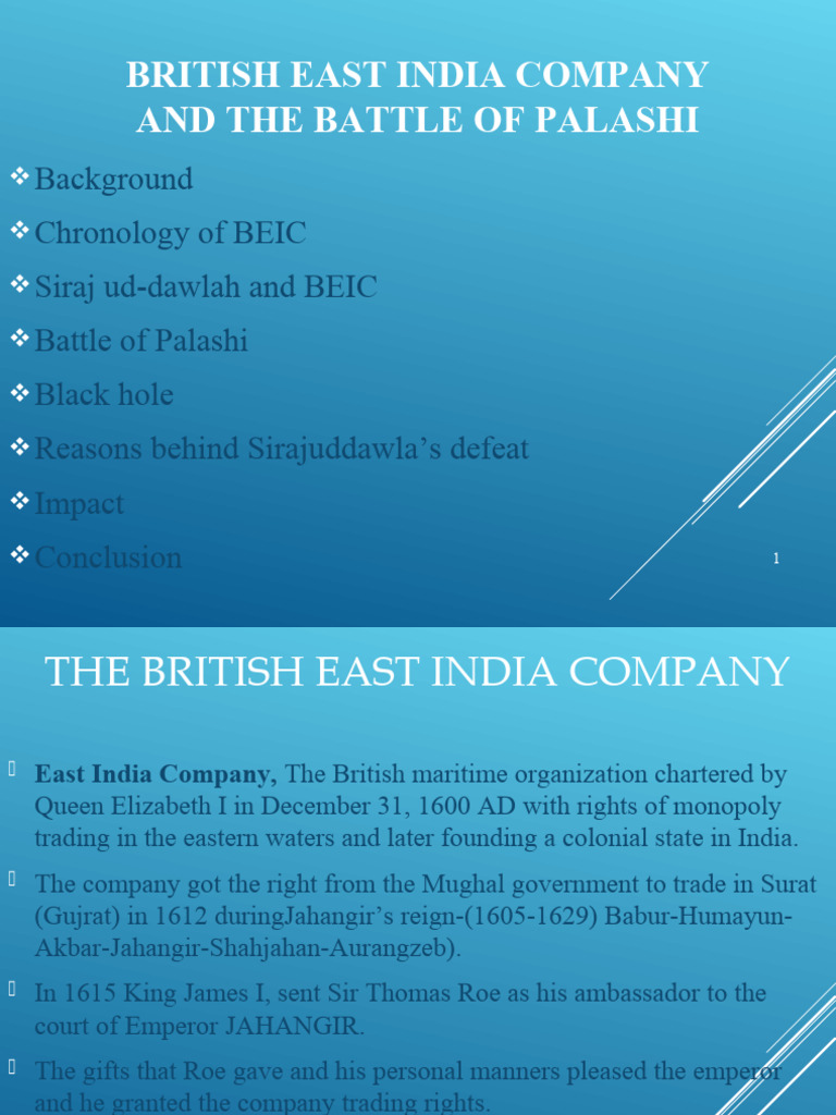 BEIC and The Battle of Palashi | PDF