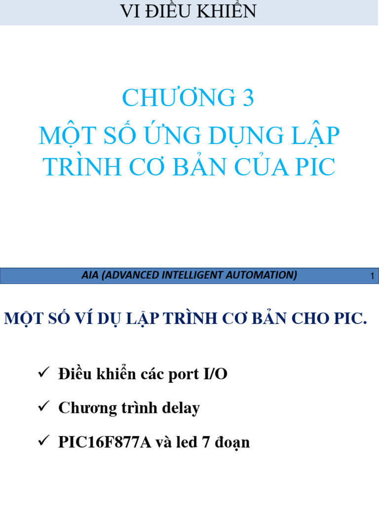 Lecture 03 - IO-Device-PIC 16F877A | PDF Lecture 03 - IO-Device-PIC 16F877A | PDF