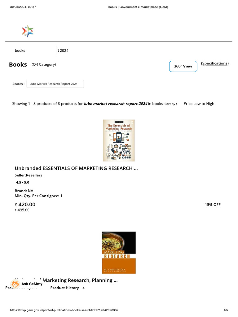 GeM Books on Marketing Research | PDF | Economies | Strategic Management