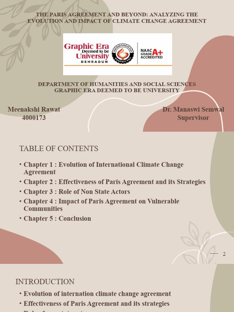 The Paris Agreement and Beyond | PDF | Climate Change Mitigation ...