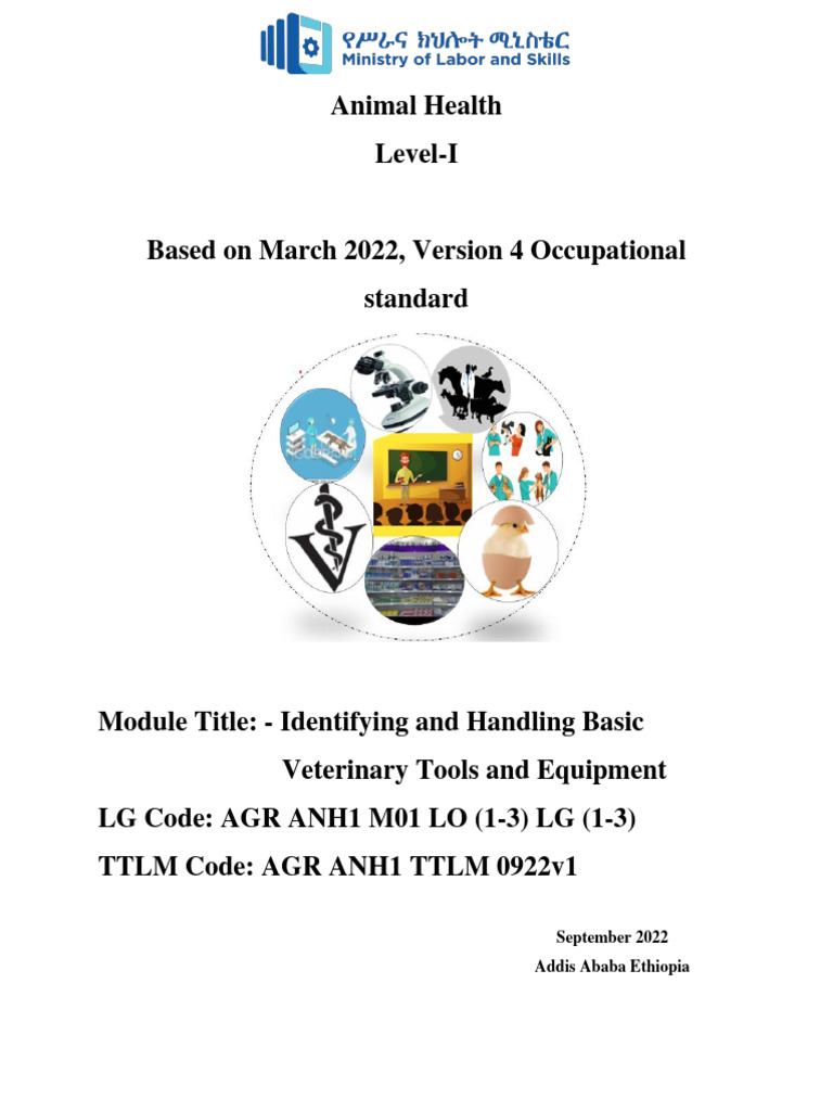 1-M - Level-I - Handle Veterinary Tools and Equipment | PDF | Personal ...