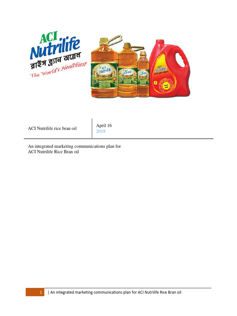 NSU MKT 337 Final Report ACI Nutrilife R | PDF | Advertising | Brand