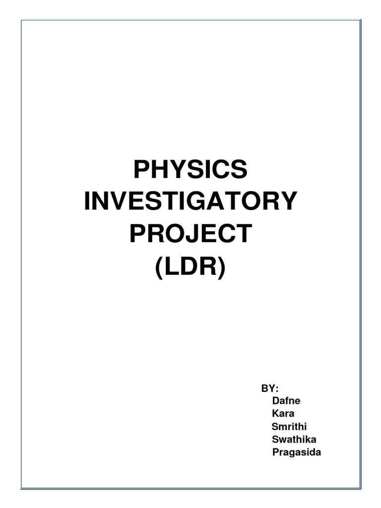 Physics Project Final | PDF | Electrical Resistance And Conductance ... Physics Project Final | PDF | Electrical Resistance And Conductance ...