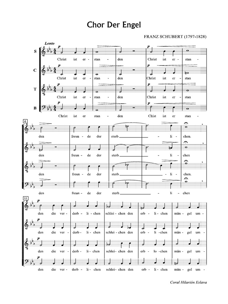 Chor Der Engel - Franz Schubert | PDF
