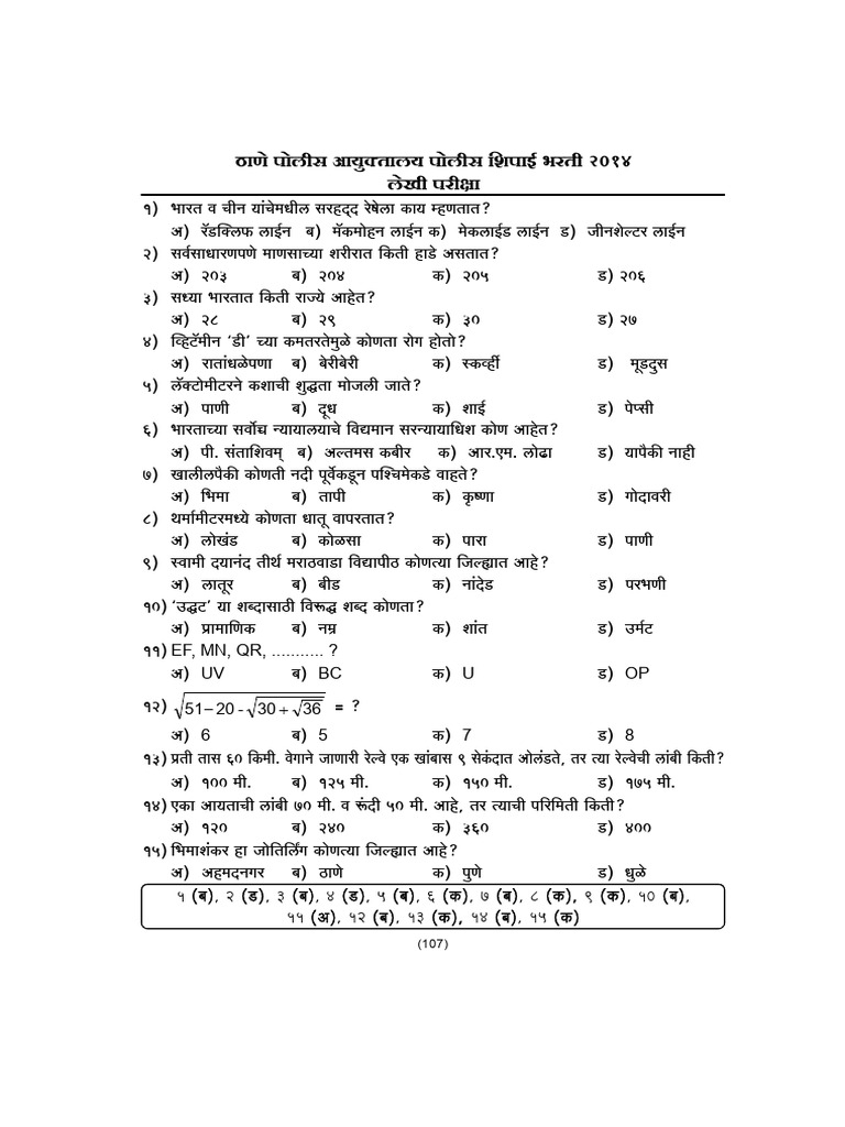 Thane City Police 2014 | PDF